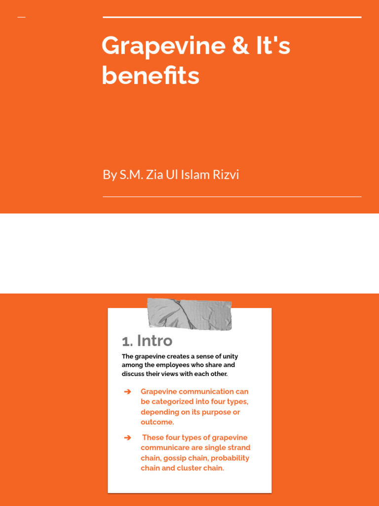 Grapevine Communication Benefits | PDF