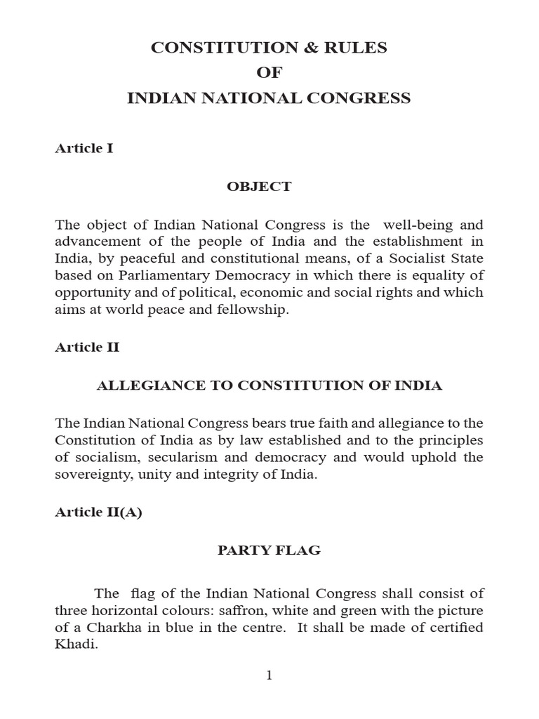 Text Congress Consitution English 15 July 2023 Final 4b6c600ed6 | PDF ...