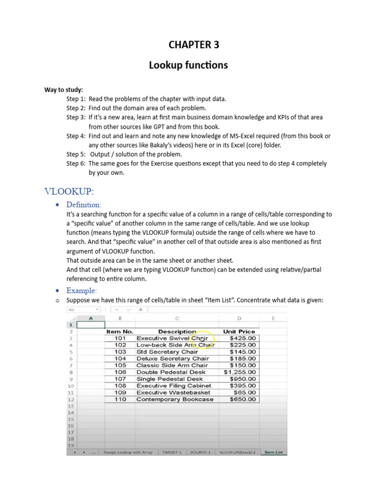Ch-3 Lookup Functions | Download Free PDF | Function (Mathematics) | Computer Programming