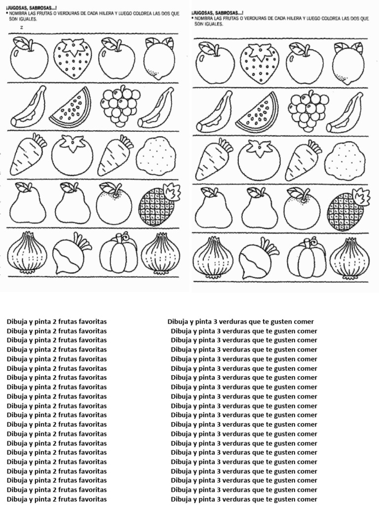 Ficha de Frutas | PDF