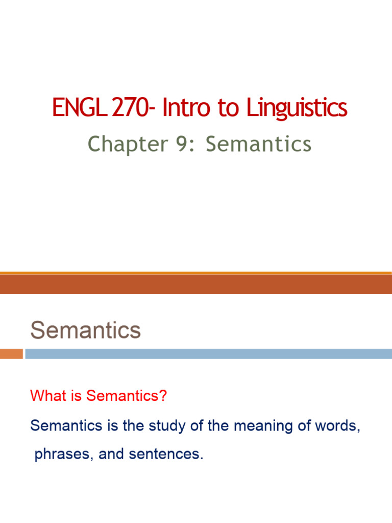 CH 9 | PDF | Semantics | Noun
