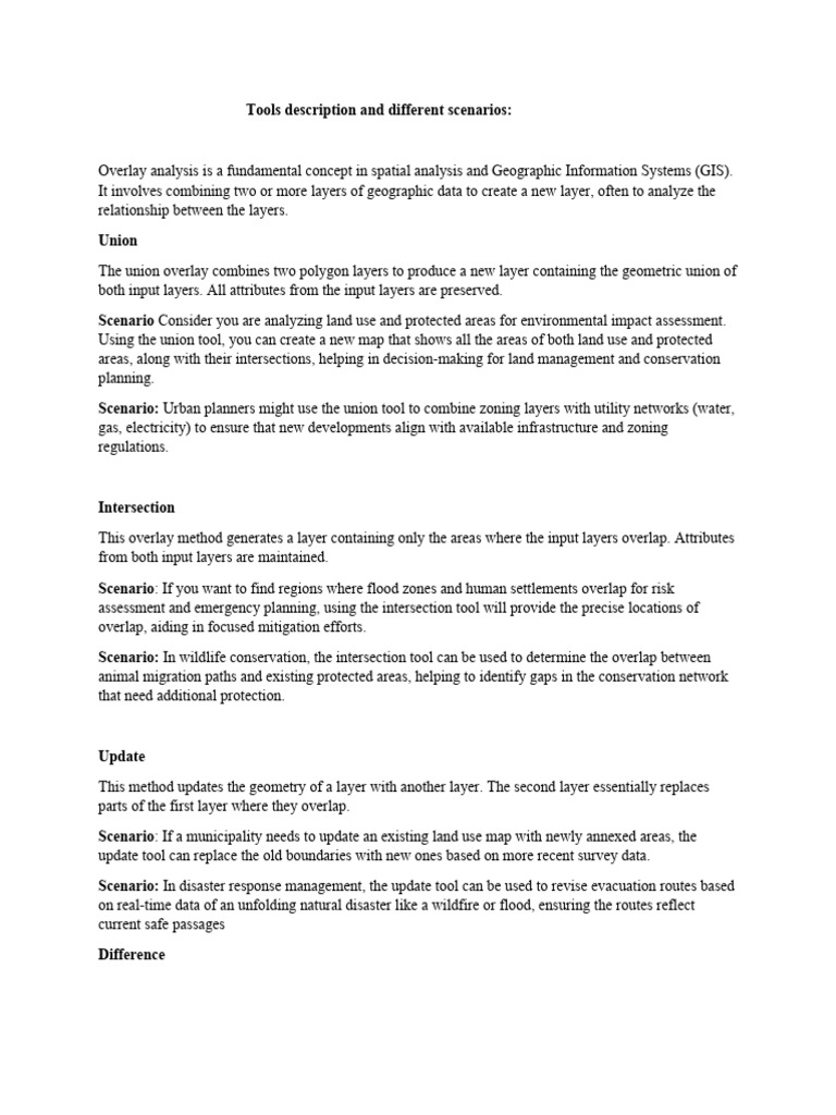 Overlay Analysis Tools Explanation | PDF | Geographic Information ... Overlay Analysis Tools Explanation | PDF | Geographic Information ...