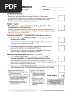 Apush Leq Rubric A | PDF | Argument | Reason