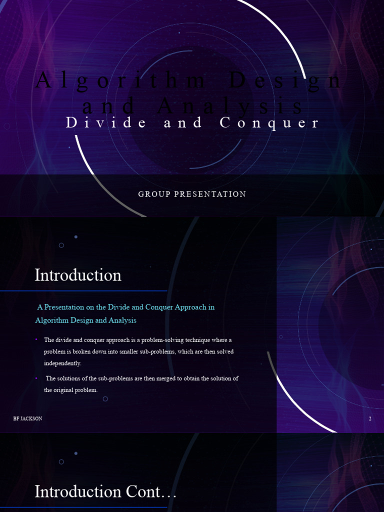 Divide and Conquer Group Presentation | PDF | Mathematical Logic | Arithmetic