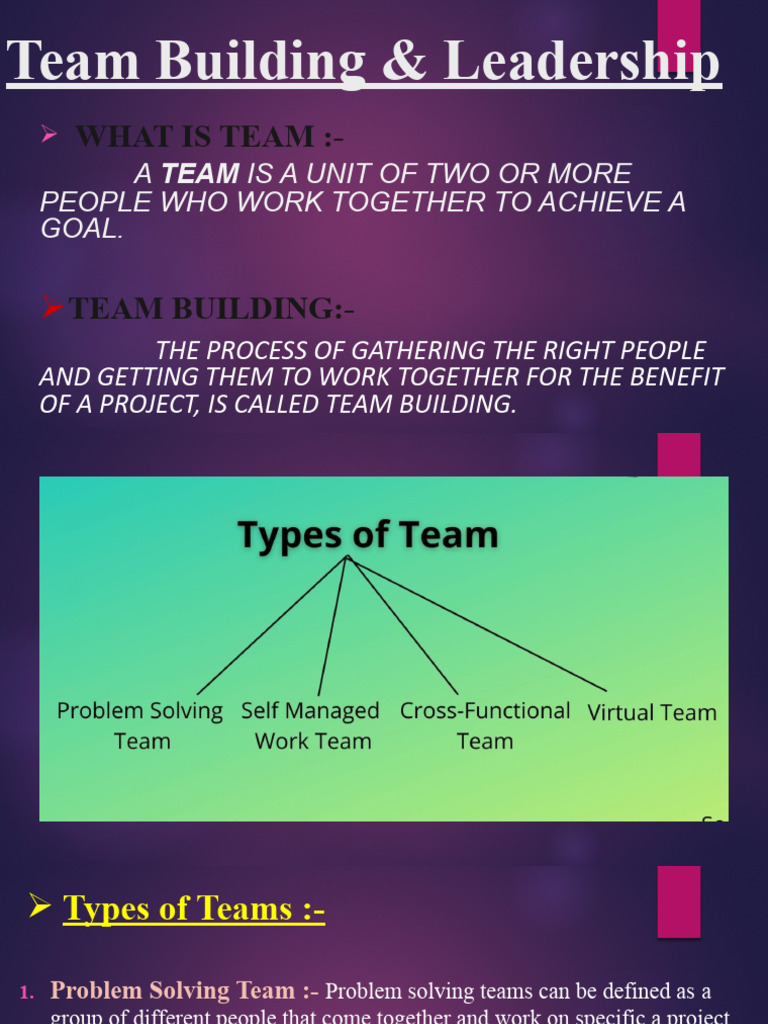 Team Building & LeadershiP MODEL | Download Free PDF | Leadership | Organizational Behavior