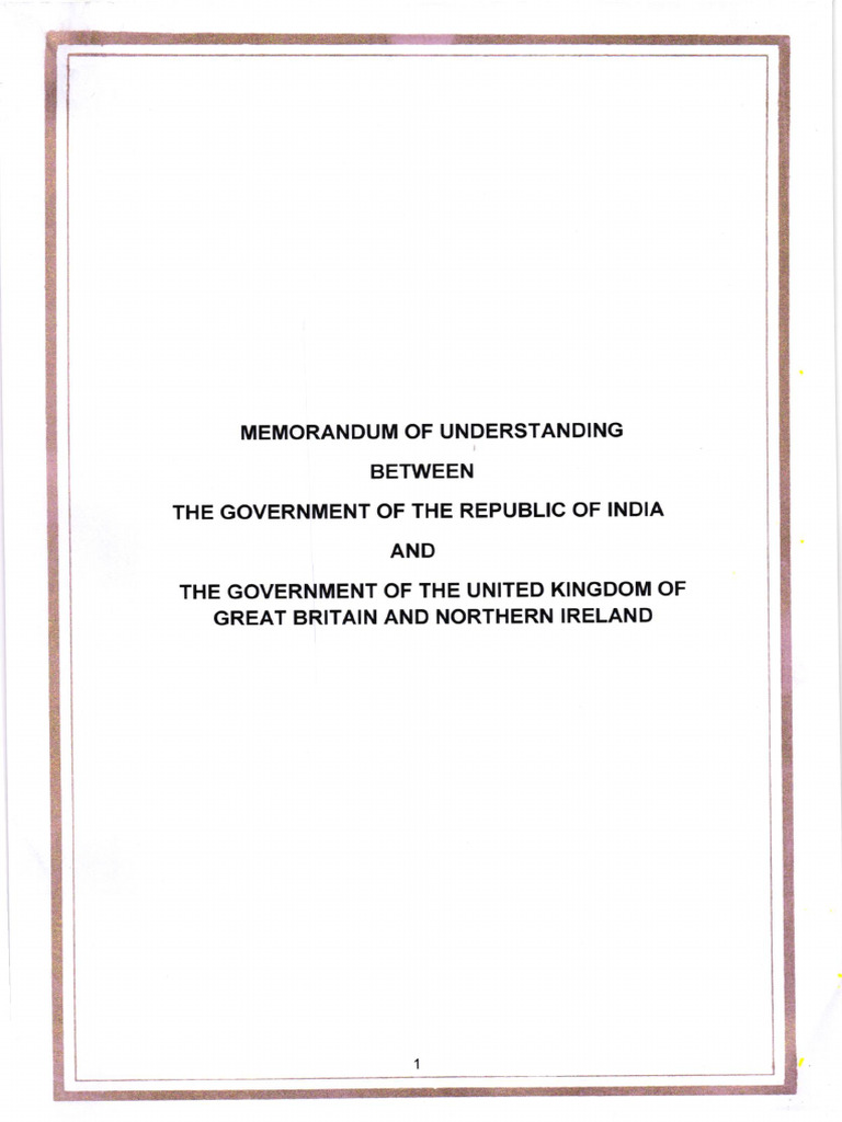 India UK MoU | PDF | Academic Degree | Master's Degree