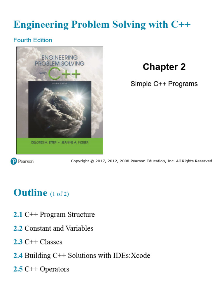 Chapter 2 - Simple C++ Programs - Accessible | PDF | Constructor ...