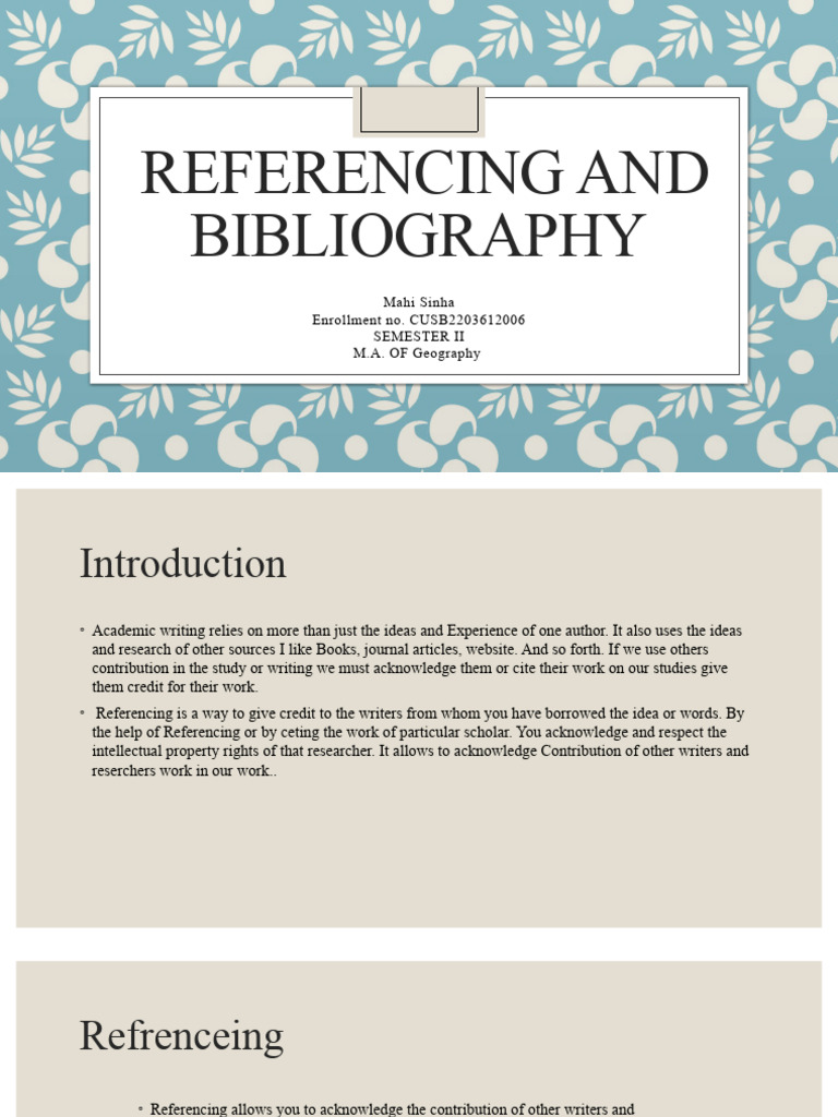 Importance of Referencing in Academia | PDF | Apa Style | Citation