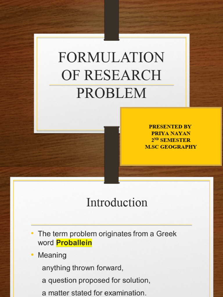 Research Problem | PDF