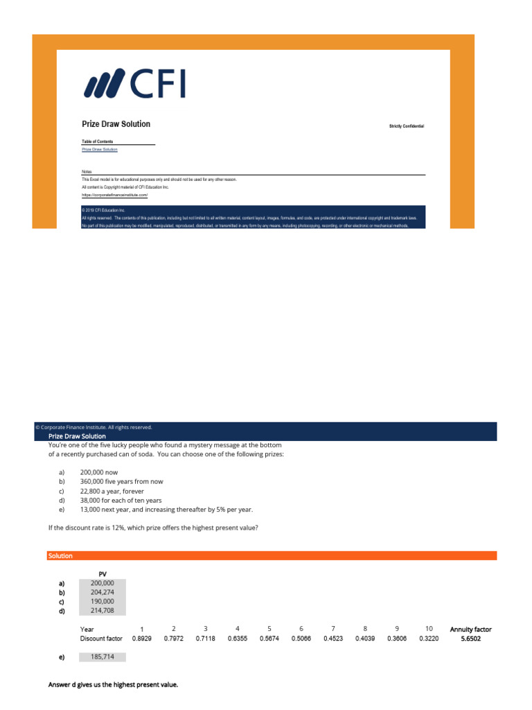 Prize Draw Solution PDF | PDF