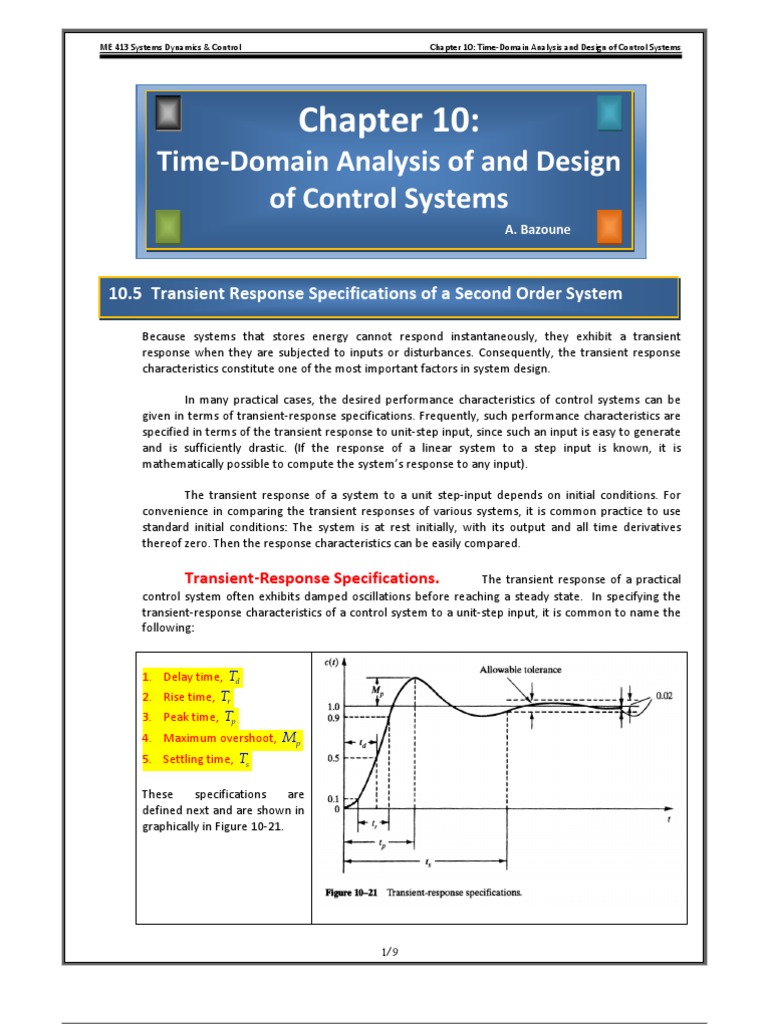 Files 2-Chapters 10 5 Transient Response Specifications | PDF | Control ...