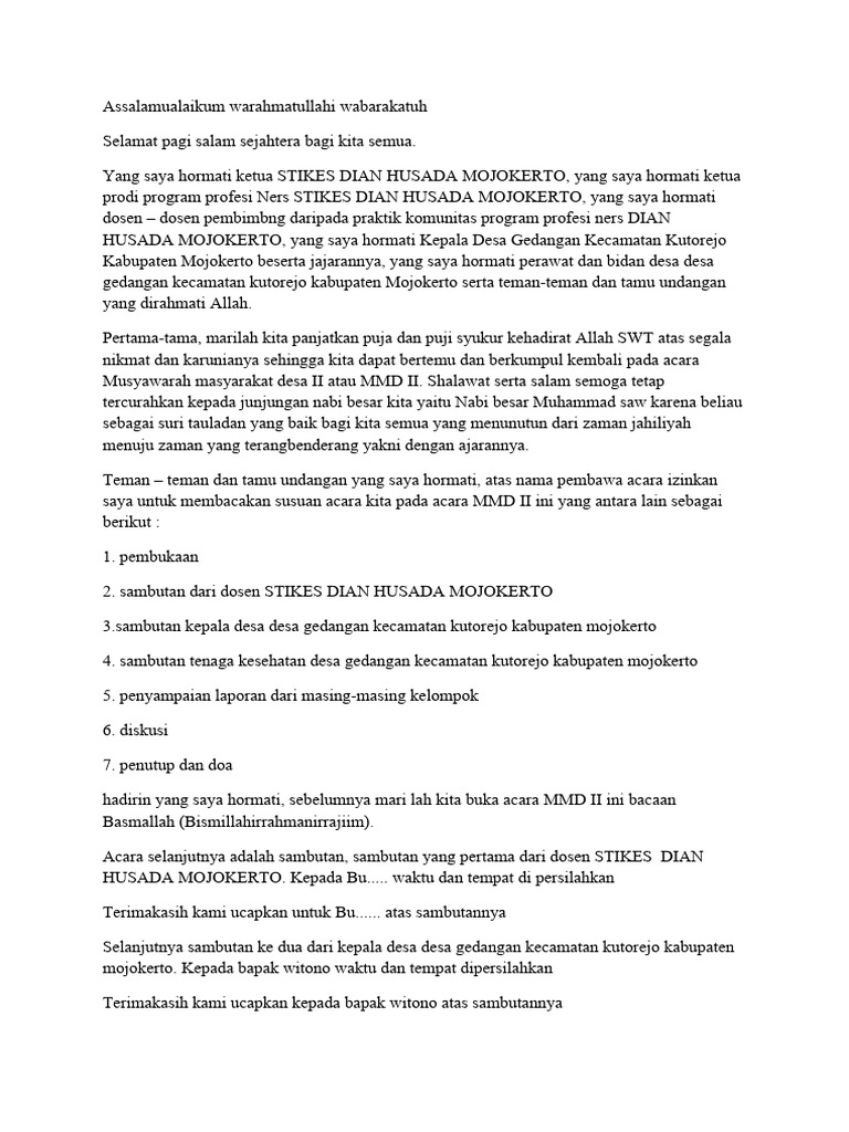 Naskah MC MMD II | PDF