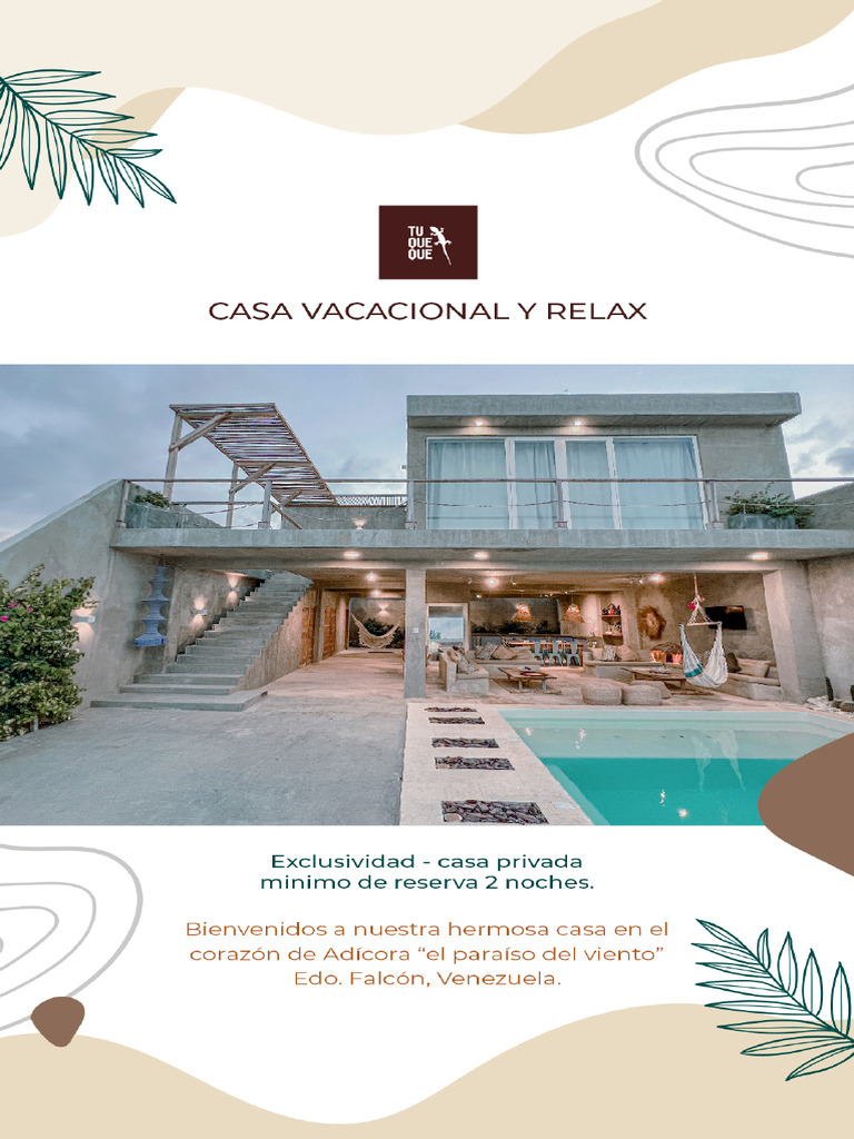 Casa Tuqueque Adícora - Brochure | PDF