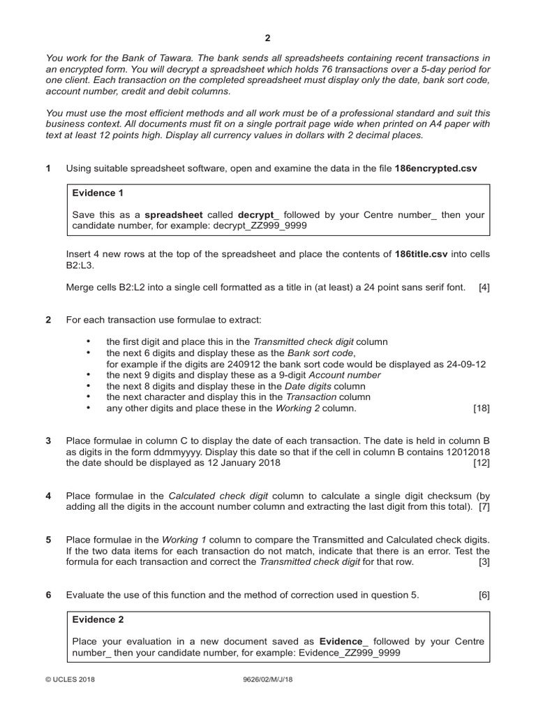 s18_qp_02_Excel | PDF | Spreadsheet | Comma Separated Values