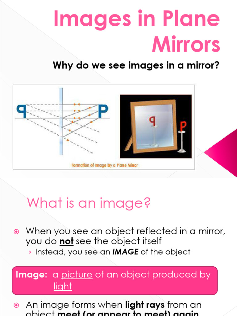 2.4 Images in Plane Mirrors (11.7).pptx | PDF | Mirror | Image