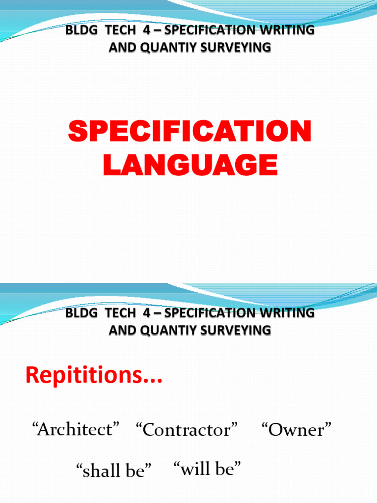 Topic 05 - Specification Language | PDF | Specification (Technical Standard) | Pipe (Fluid ...