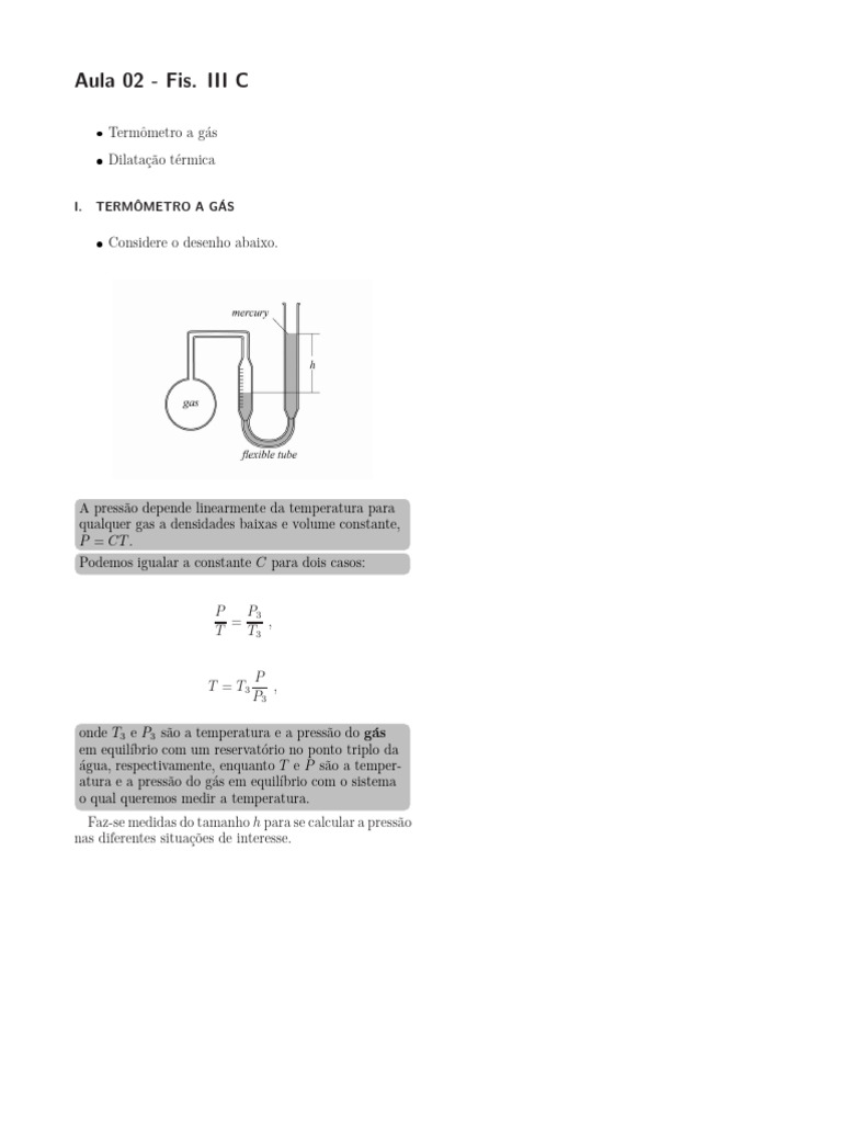 aula_02 | PDF | Termômetro | Pressão