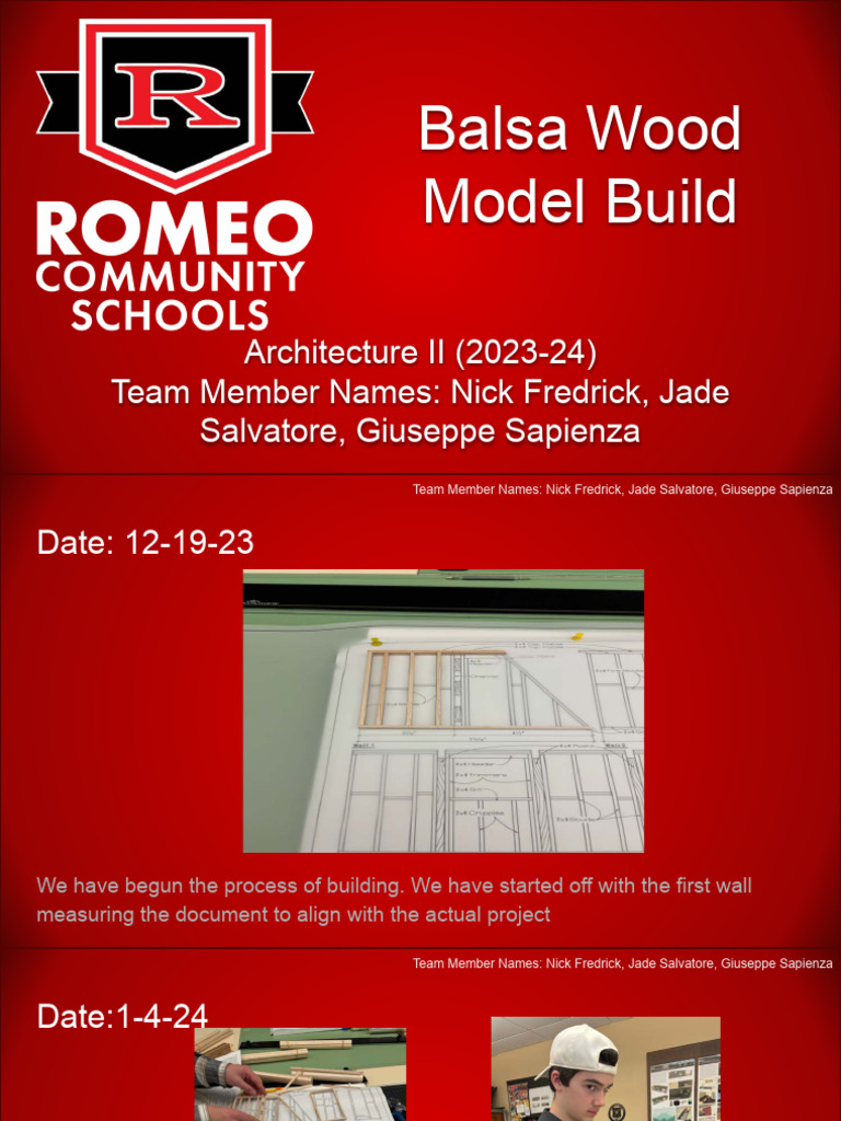 Balsa Wood Model Construction Progress | PDF | Stairs | Architectural ...