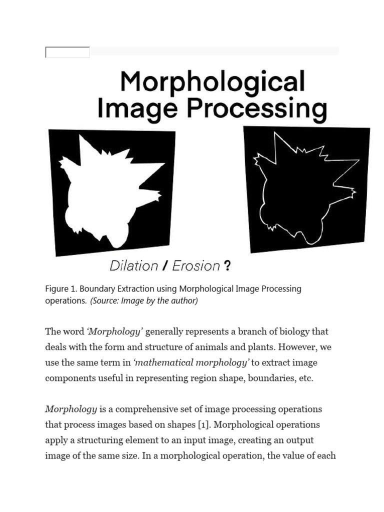 Morphology | PDF | Image Segmentation | Pixel