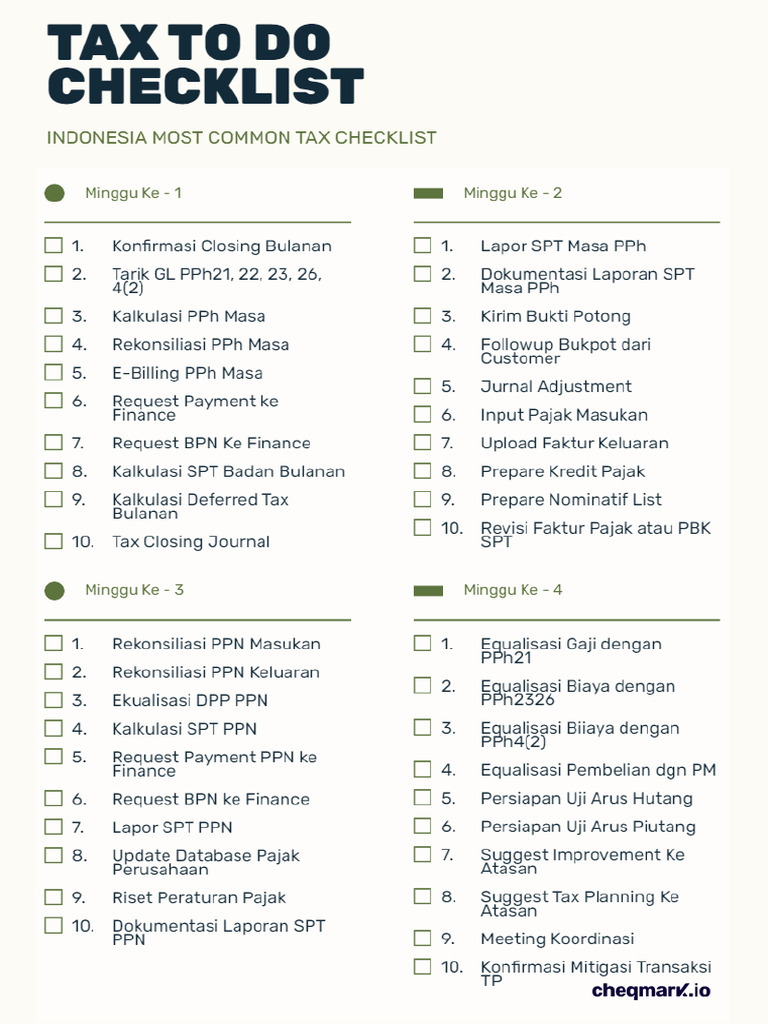 Tax To Do Checklist 1713444458 | PDF