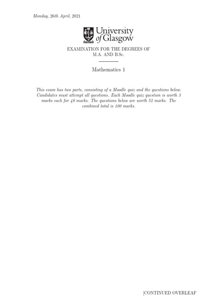 Mathematics1 Finalexam 2020 21 Pdf Ordinary Differential Equation Mathematics