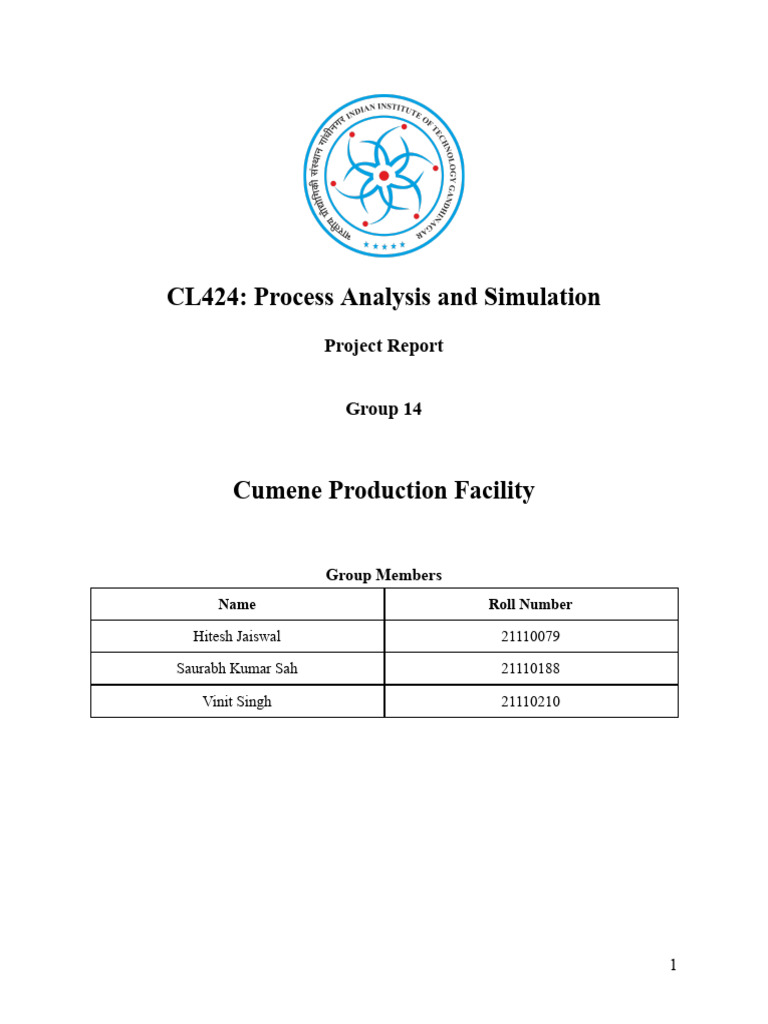 Aspen Flowsheet For Cumene Production | PDF | Chemical Reactor | Solvent