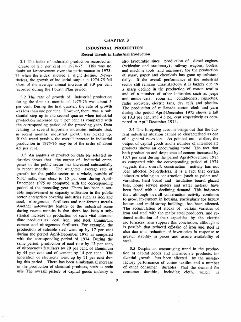 3 Industrial Production | PDF