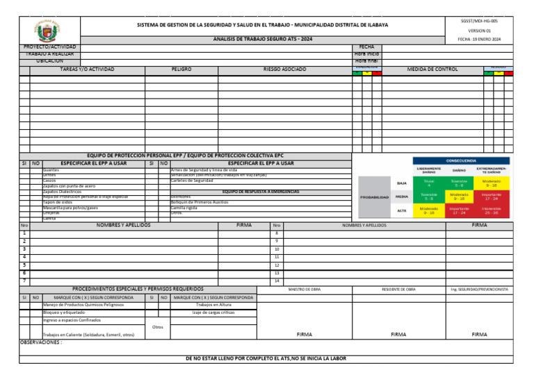 Ats - 2024 | PDF | La seguridad | Seguridad y salud ocupacional