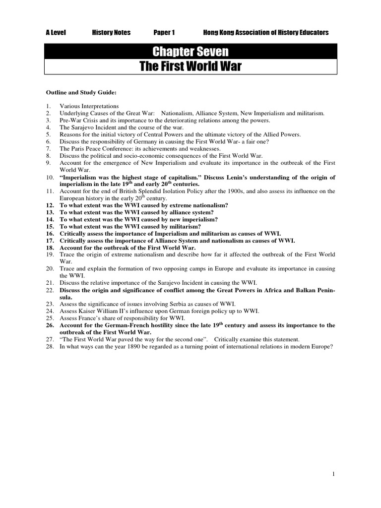 First World War | PDF | Imperialism | German Empire