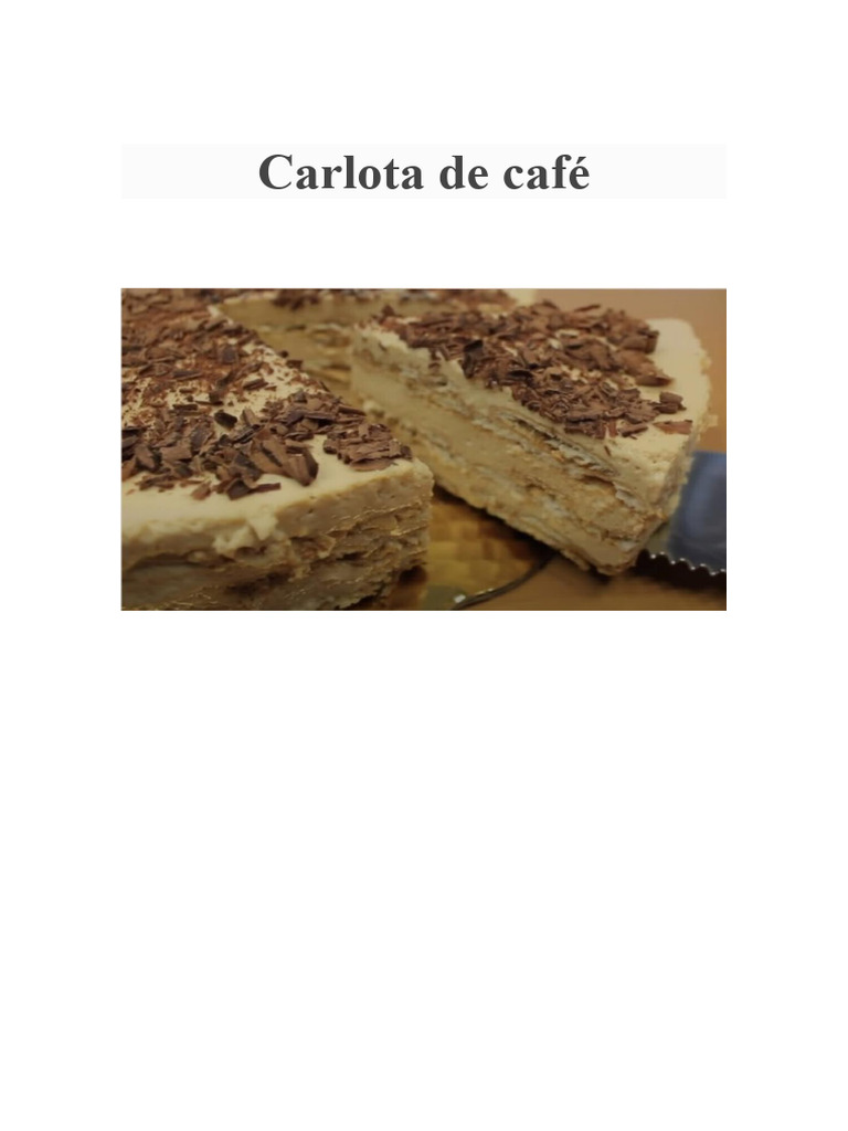 Receta - Postre - Carlota de Café | PDF | Postres | café