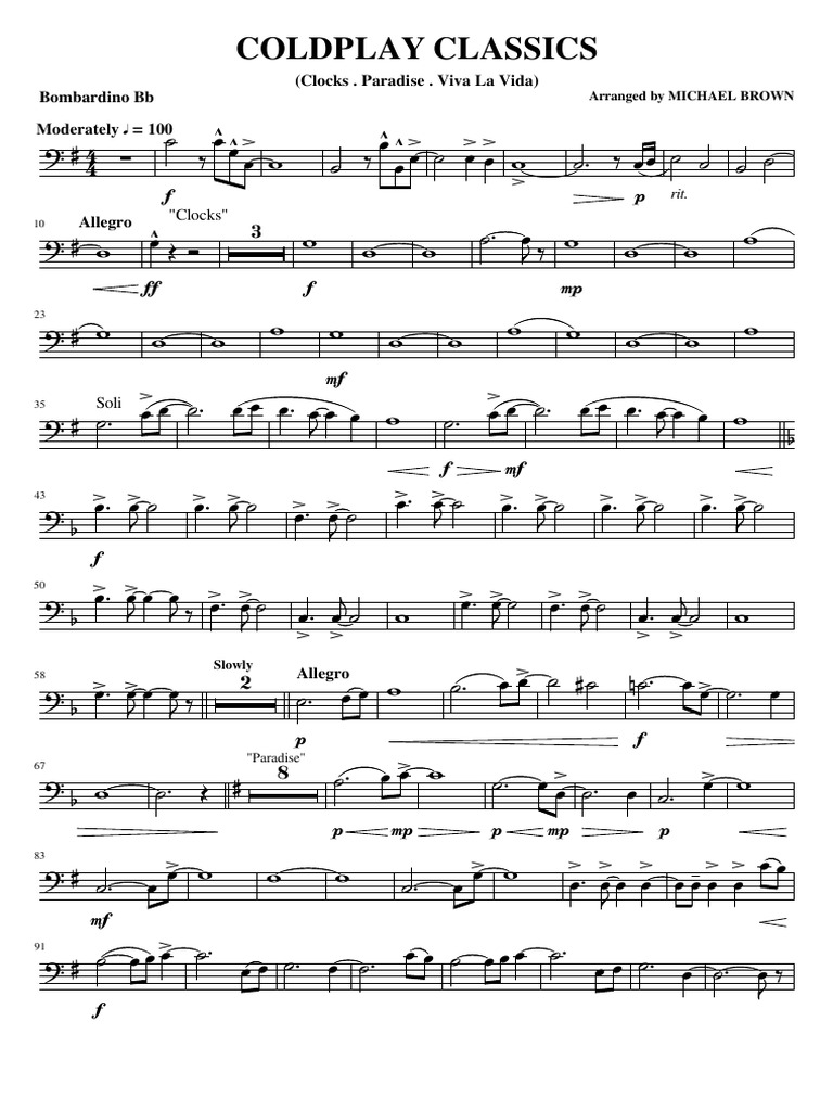 COLDPLAY - CLASSICS Bombardino | PDF