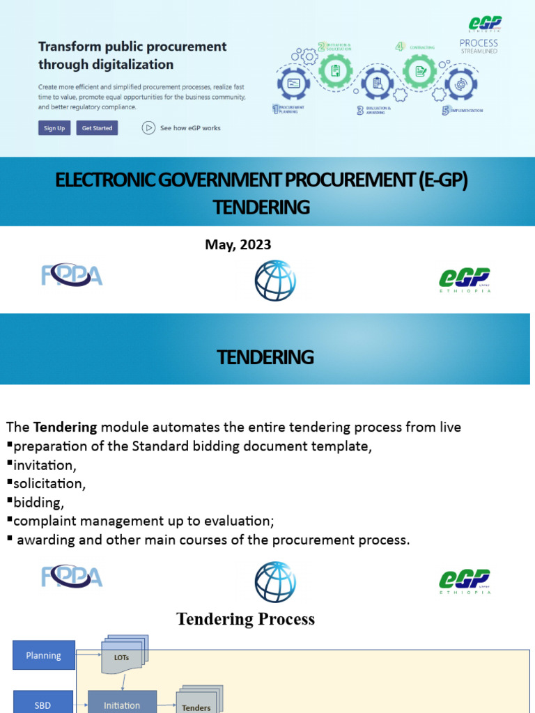 5 eGP Tendering (Day 5,6,7&8) | PDF