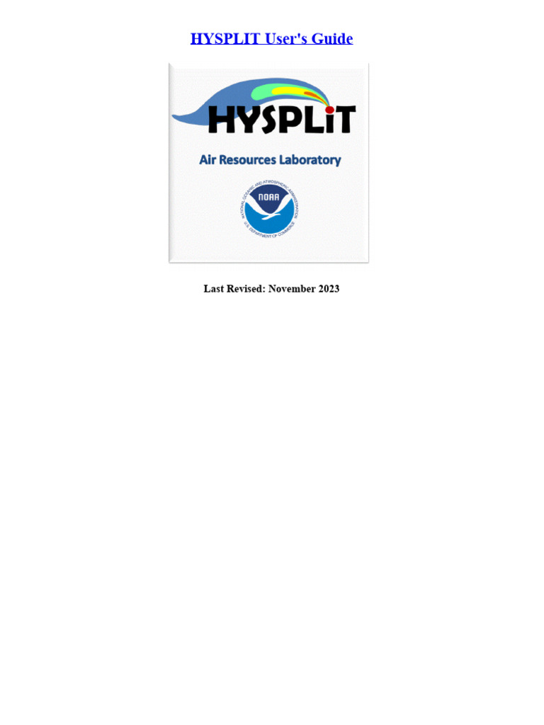Hysplit User Guide | PDF | Scripting Language | Graphical User Interfaces
