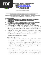 2025-2026 Academic Year Regular-Special Graduate Programmes Advert ...