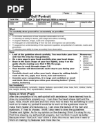 Expressive Self Portrait Evaluation Guide | PDF | Hair | Face