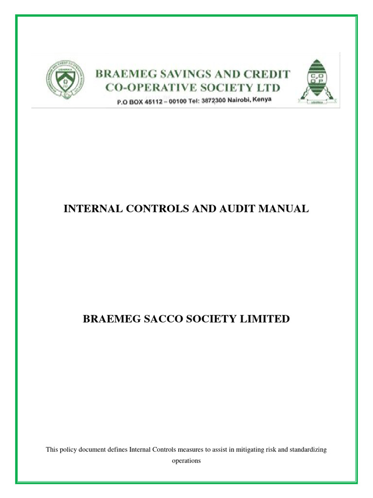 Braemeg Sacco Internal Audit Guide | PDF | Audit | Cheque