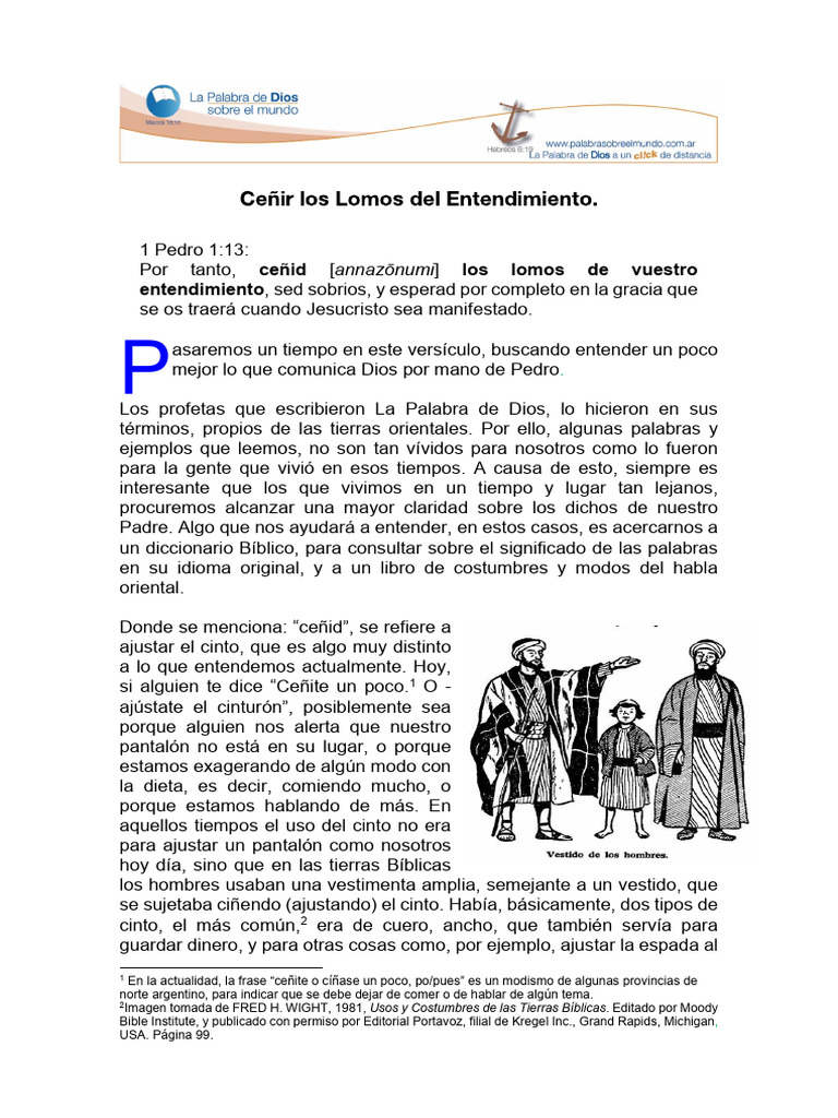 Ceñir los Lomos: Significado Bíblico | PDF | Biblia | Libro del éxodo