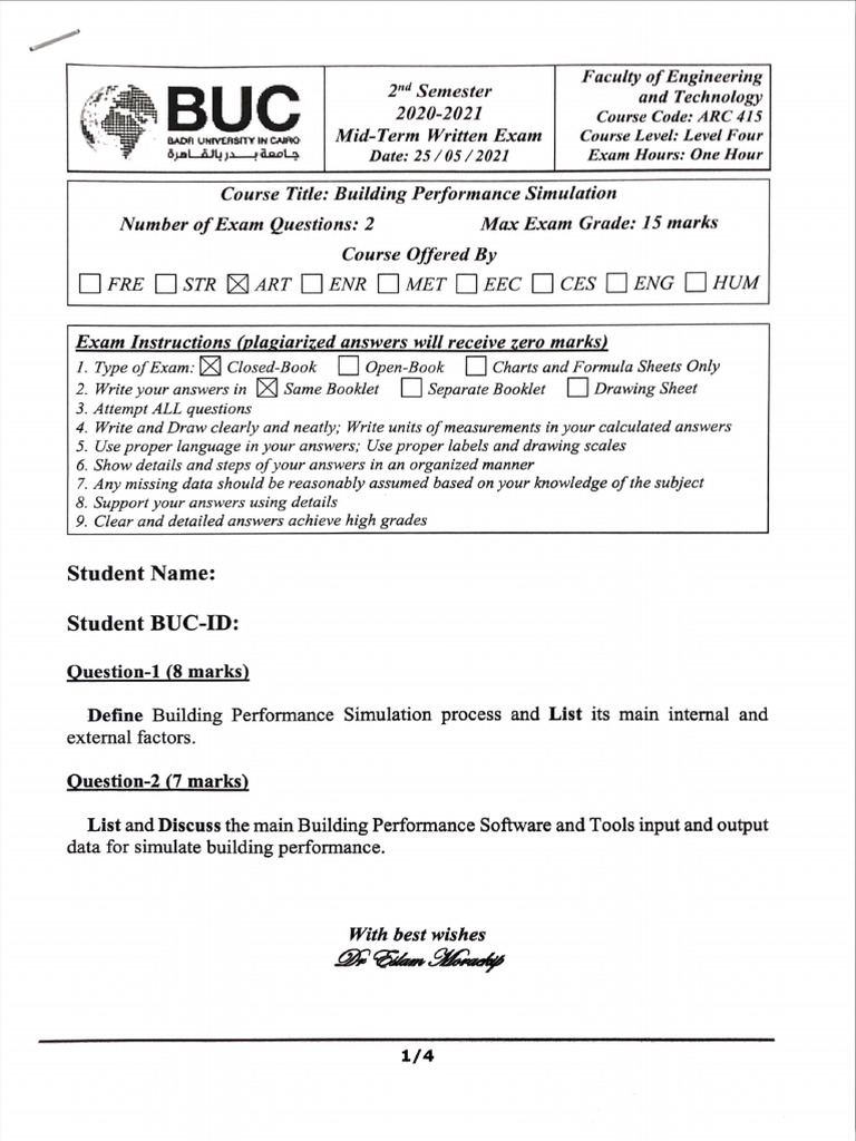 Building Performance Simulation | PDF