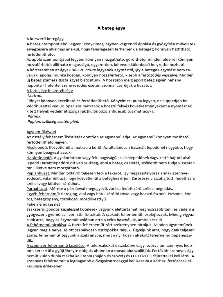 A Beteg Ágya | PDF