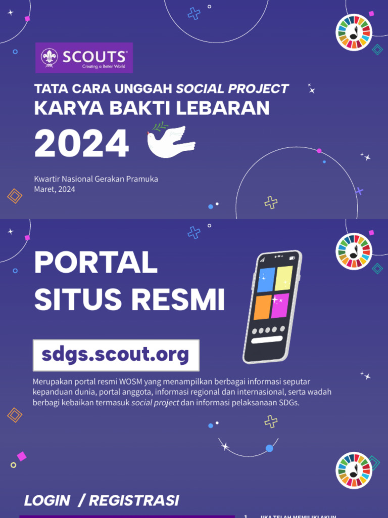 TATA CARA UPLOAD PROJECT SDGS.SCOUT.ORG.pptx | PDF