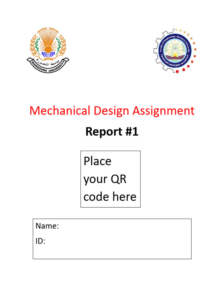 Mechanical Design Assignment Report 1 | PDF