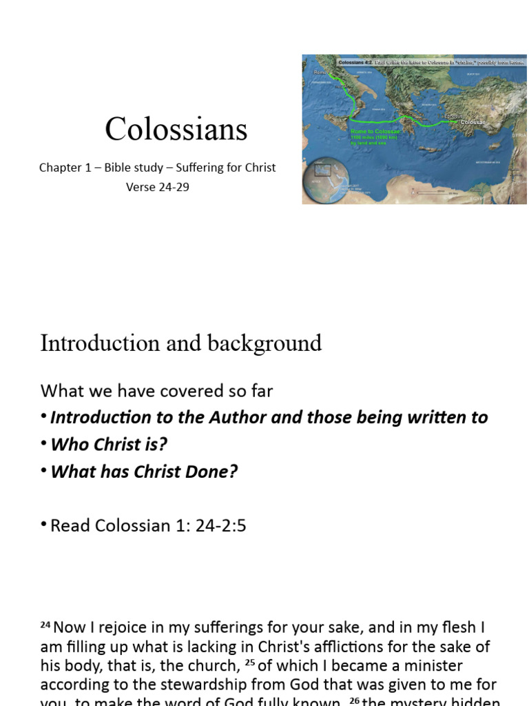 Colossians 1 Bible Study Iv | PDF | Paul The Apostle | Acts Of The Apostles