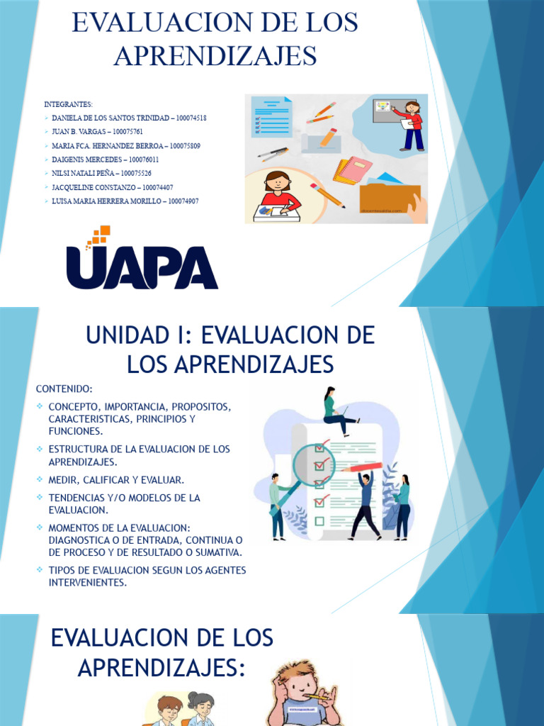 EVALUACION DE LOS APRENDIZAJES | PDF | Evaluación | Modificación de comportamiento