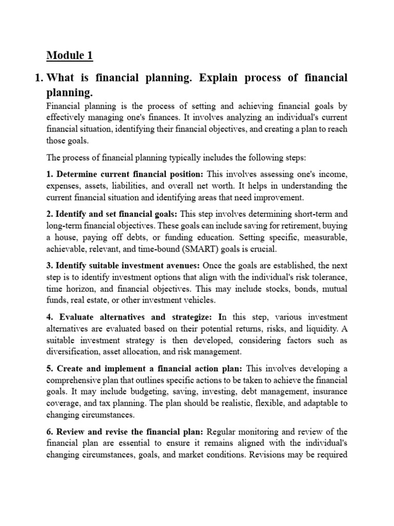 FPT ALL Module IMP Question | PDF | Derivative (Finance) | Investing