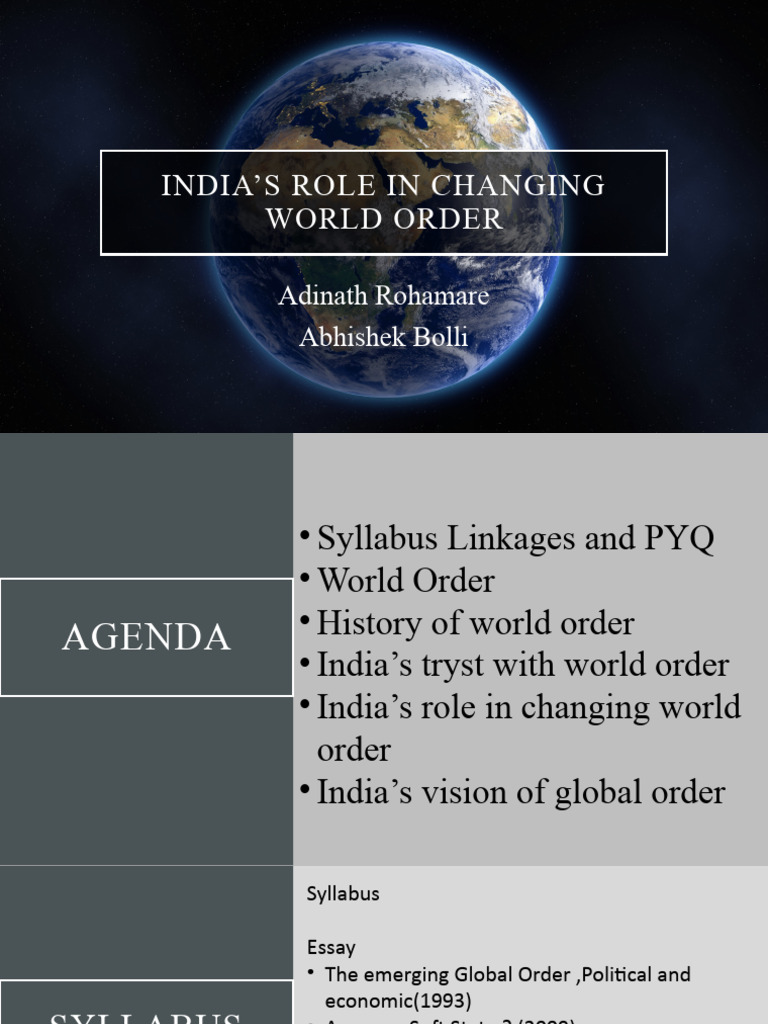 India’s Role in Changing World Order Final | PDF | Non Aligned Movement ...