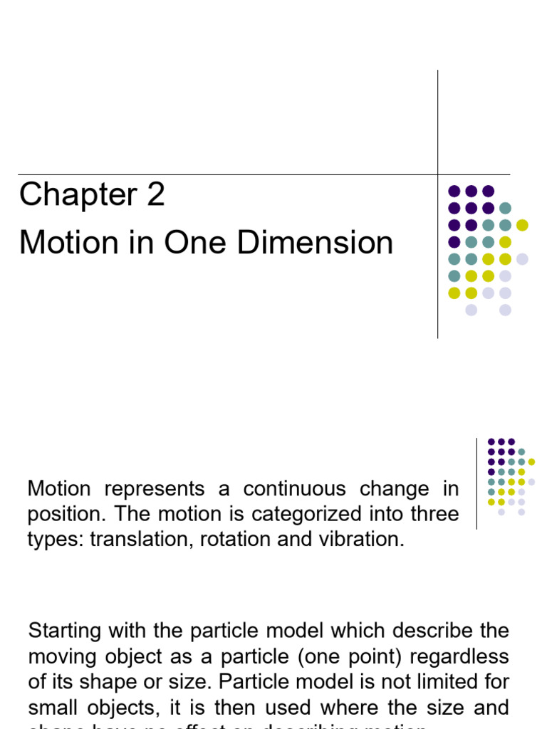 CH 2 | PDF | Acceleration | Velocity