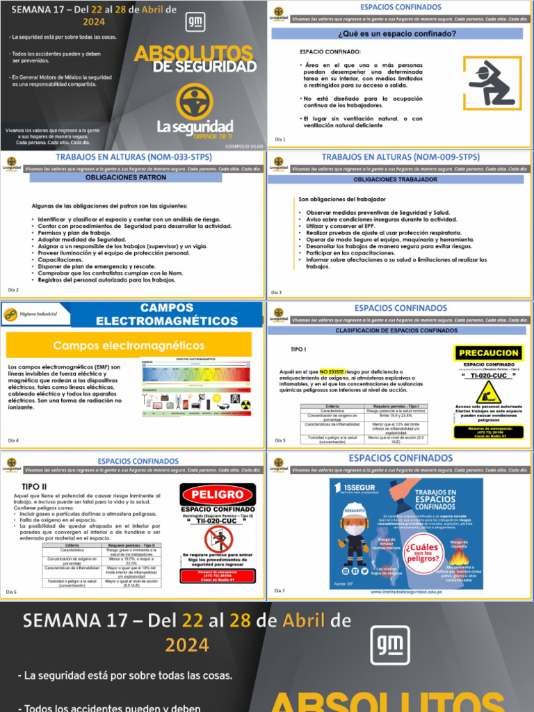 S17 Espacios Confinados (Nom-033-Stps) | PDF | Electromagnetismo | Oxígeno