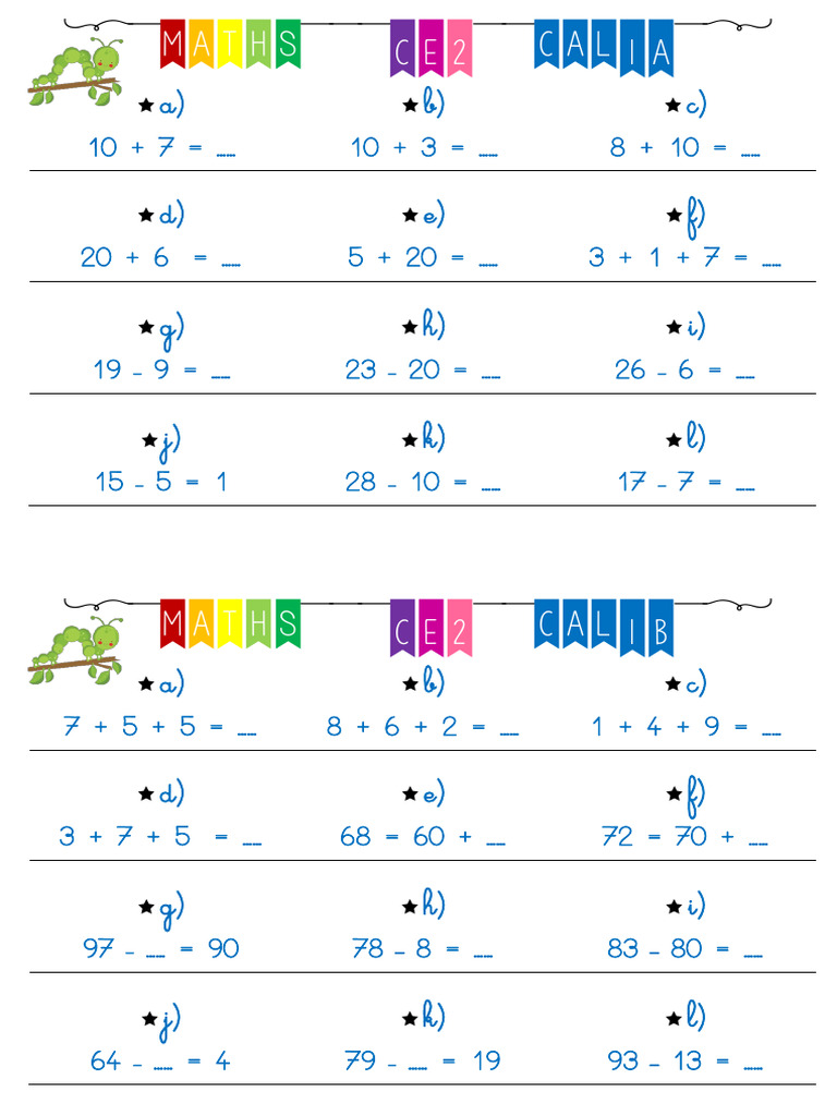 Calcul cm1 | PDF