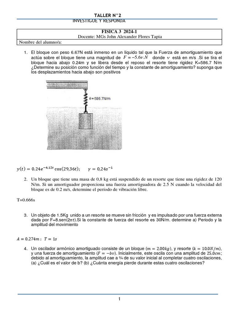 CF3 Taller-2 | PDF | Olas | Oscilación