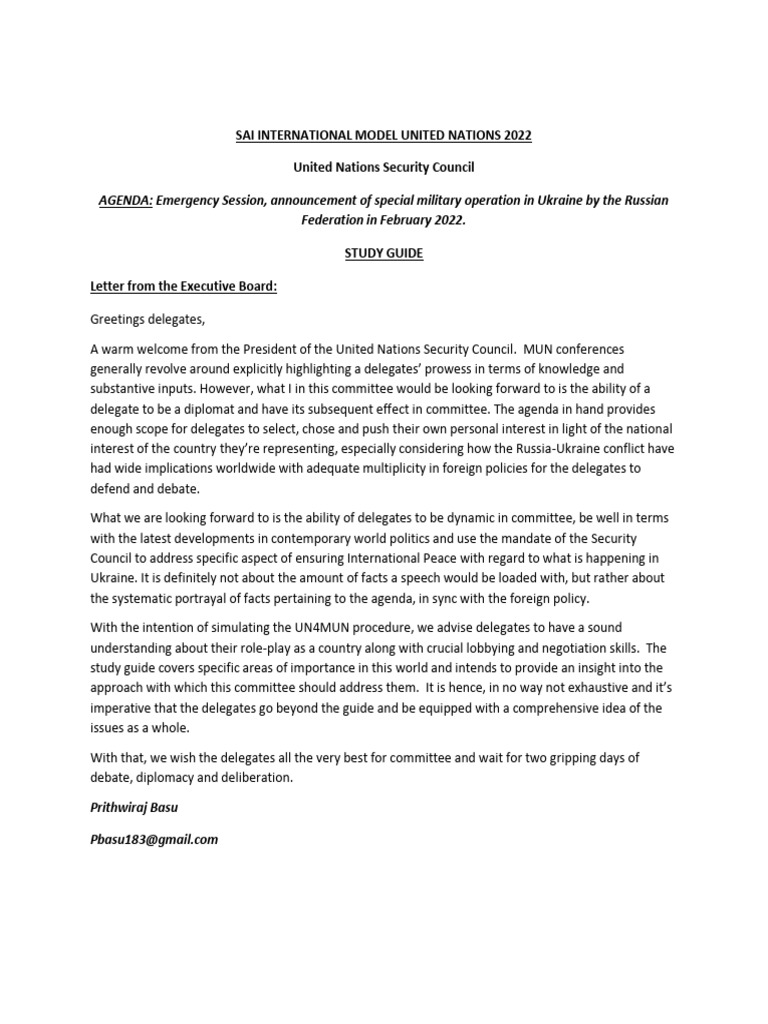 UNSC - IX - X Study Guide | PDF | United Nations Security Council ...